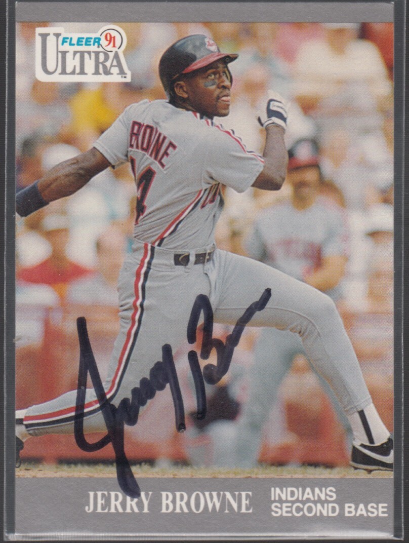 JERRY BROWNE 1991 Fleer Ultra #108 Cleveland Indians TTM/IP Signed ...