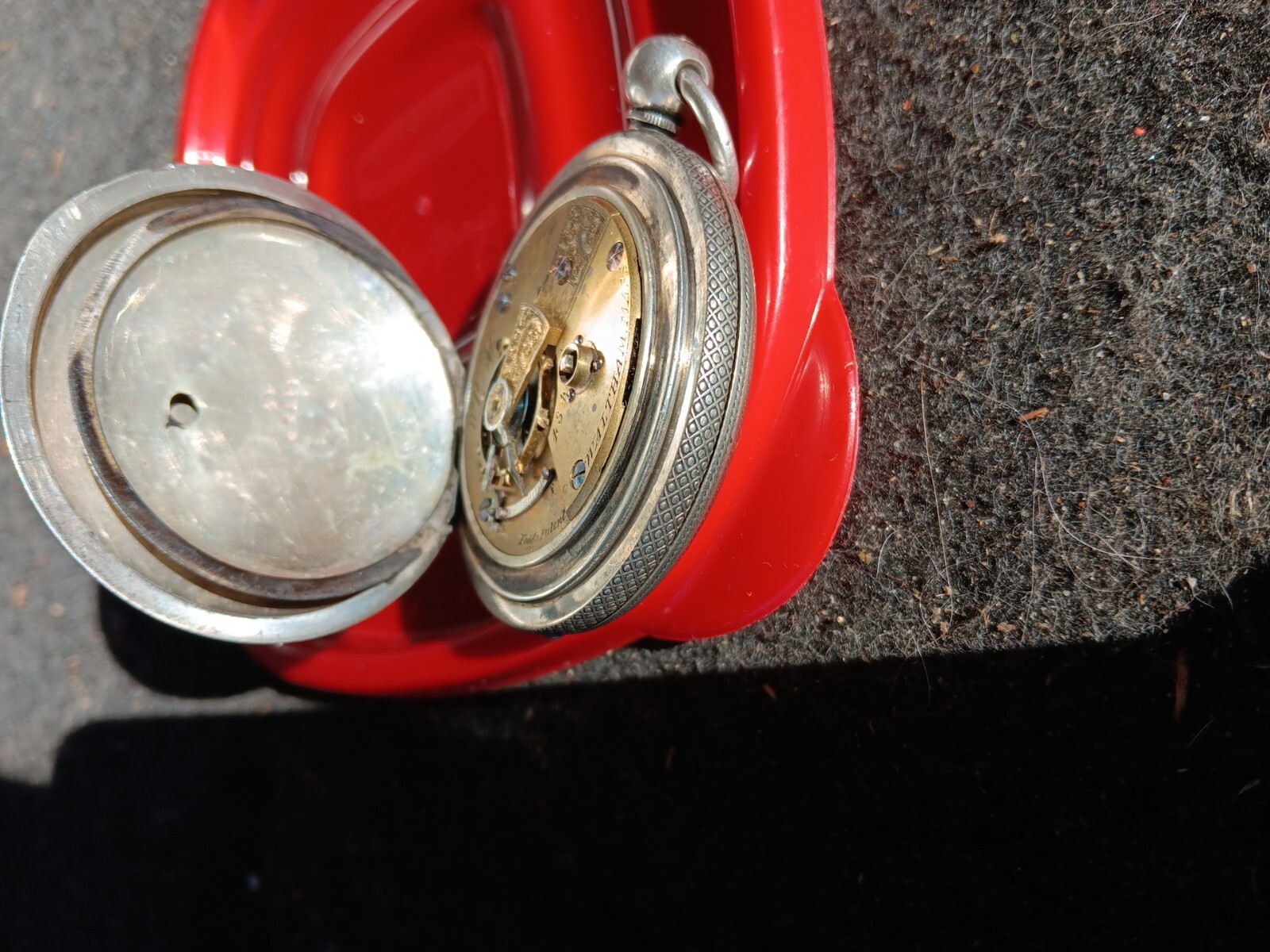 OVERSIZE HEAVY COIN SILVER P S BARTLETT KW -KS Fogg Patent POCKET WATCH ...