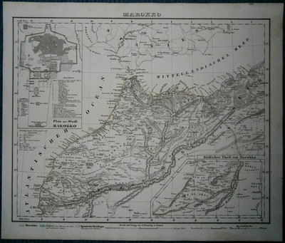 Pre-1900 - Map Morocco - 2