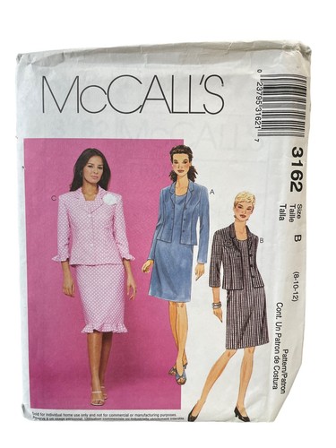 McCalls Sewing Pattern 3162 Dress Jacket Misses Size 8-12 | eBay