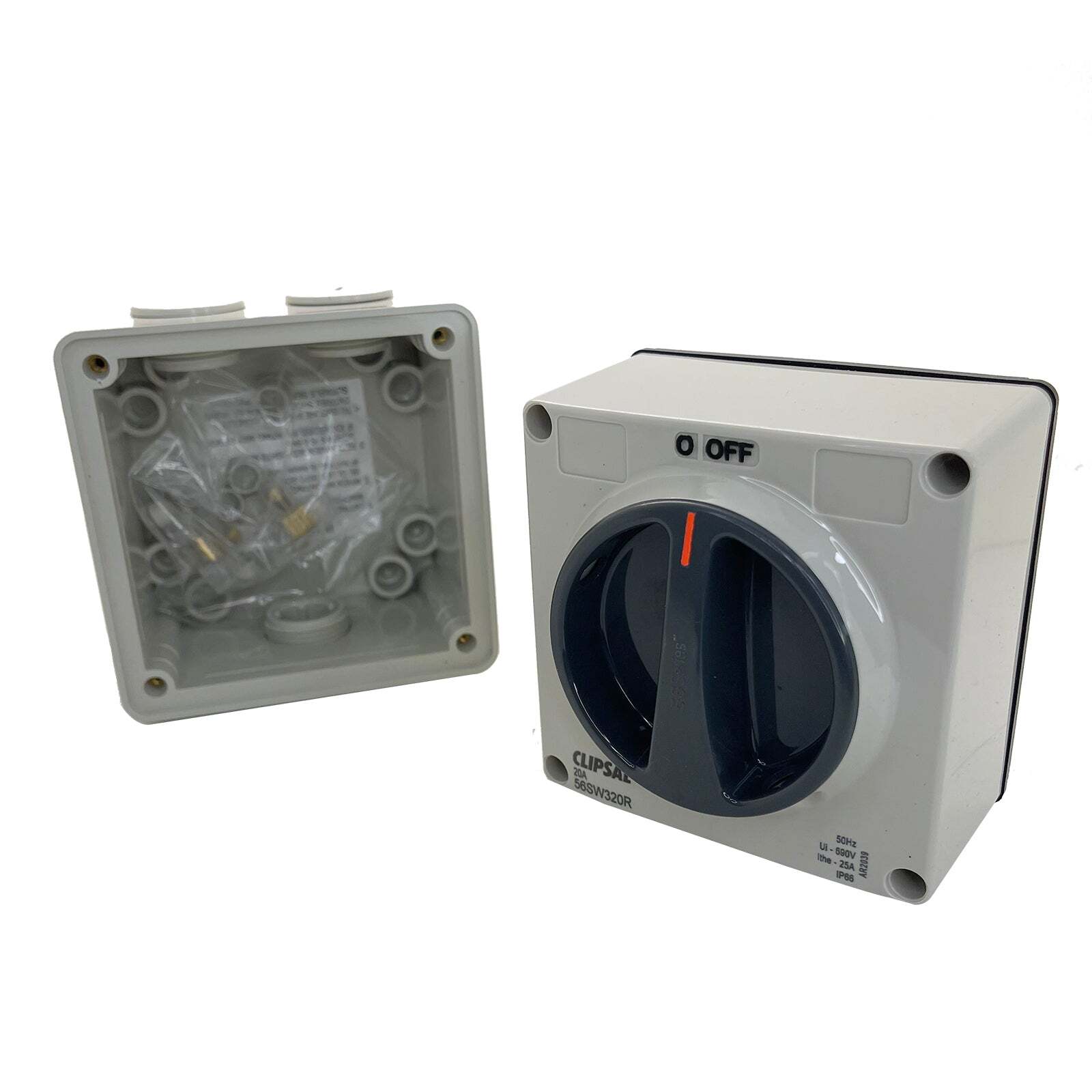 Clipsal Weatherproof Surface Switch 3 Poles 500V 20A Gray 56SW320R | eBay