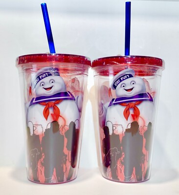 2 GHOSTBUSTERS STAY PUFT MARSHMALLOW MAN 18oz Cups & Cubes NEW | eBay