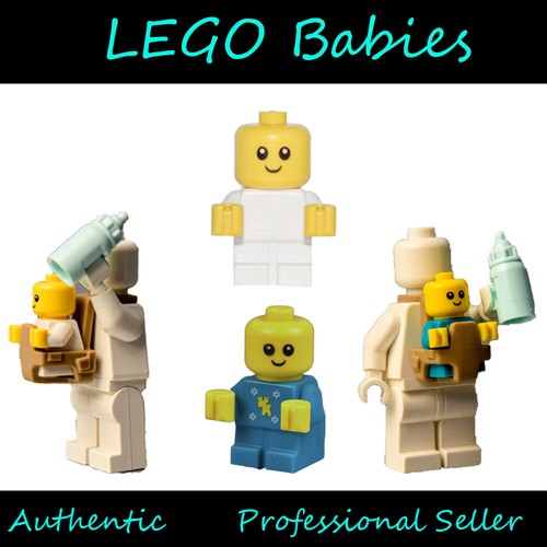 Lego Baby Minifigures Child Carrier Infant Minifigure Bottle Mom Dad ...