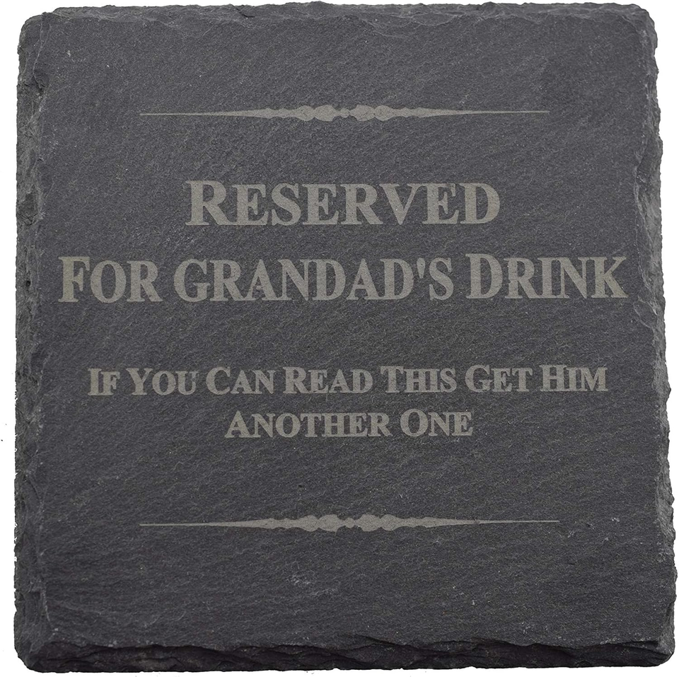 Funny Coaster for Grandad - Reserved for Grandad'S Drink, If You Can ...