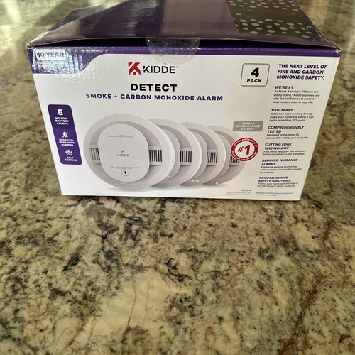 Kidde Smoke Carbon Monoxide Detector 30CUD10 10-Yr Battery LED Light 4 ...