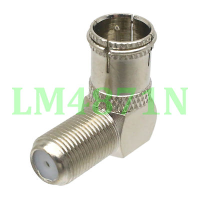 1pc Slide-on Adapter F TV plug male to F TV female connector right ...