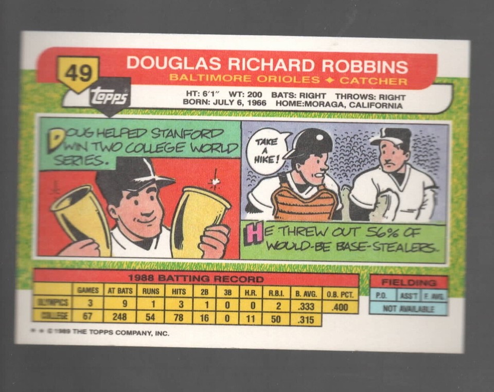 1989 Topps Big #49 Doug Robbins NM | eBay
