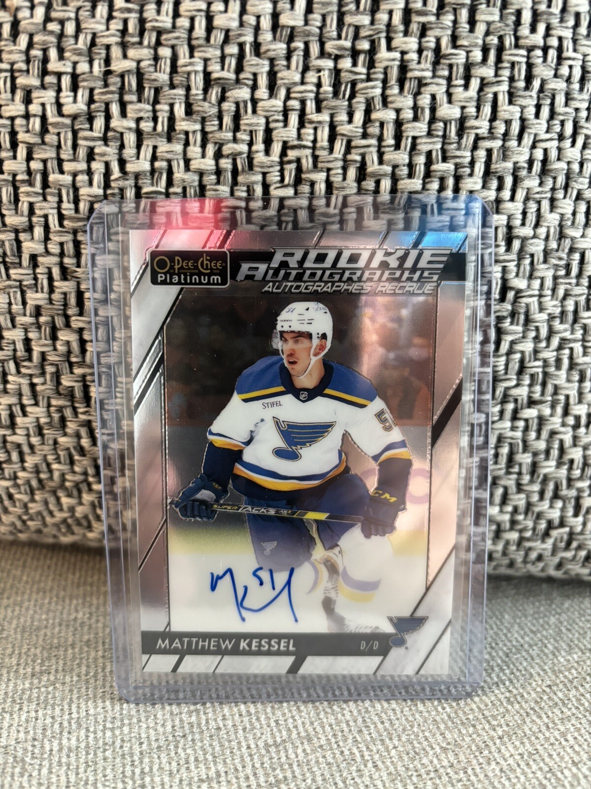 2023-24 OPC Platinum Matthew Kessel Rookie Auto #R-MA St. Louis Blues ...
