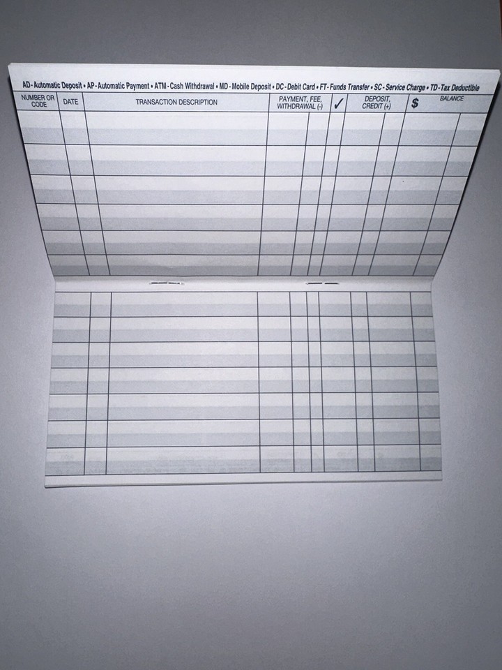 1 CHECKBOOK TRANSACTION REGISTER,CHECK BOOK REGULAR TRANSACTION ...