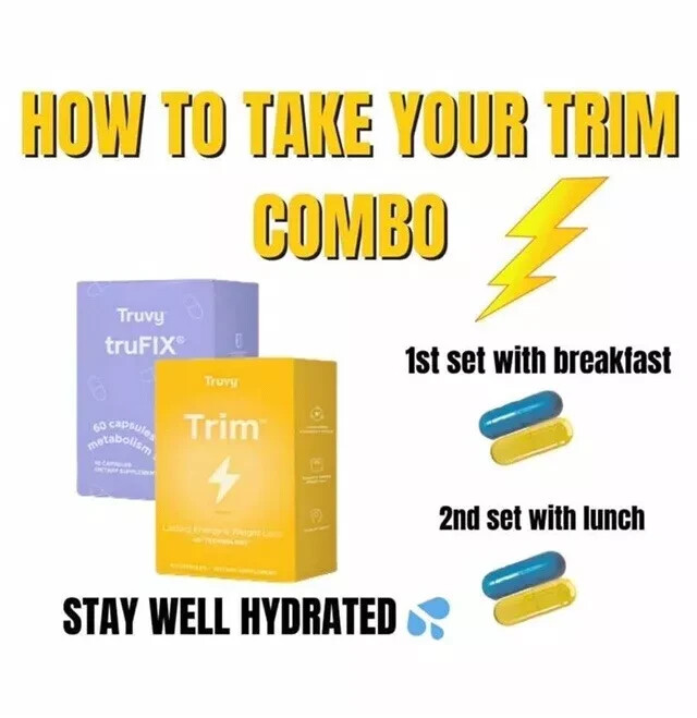 NEW! TruVision Truvy TruFix & Trim Energy and Weight Loss Combo 1 Month ...