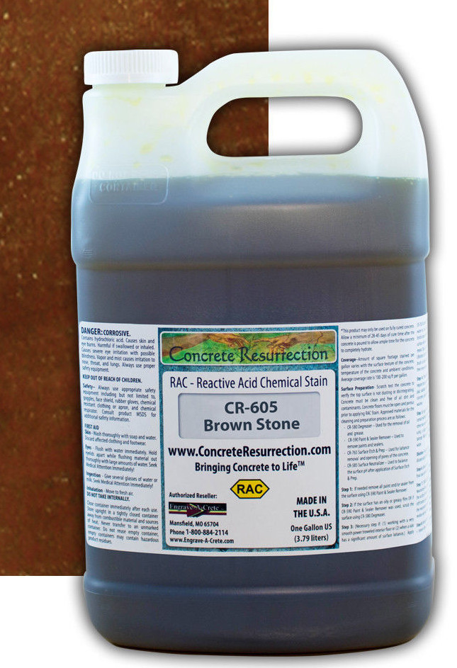 Floor Paint Concrete Mix Brown Mosaic Concrete Acid Stain - 1 Gallon ...