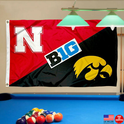 Iowa Nebraska Man Cave Flags 3X5 Banner USA Tailgating Dorm Flag House ...