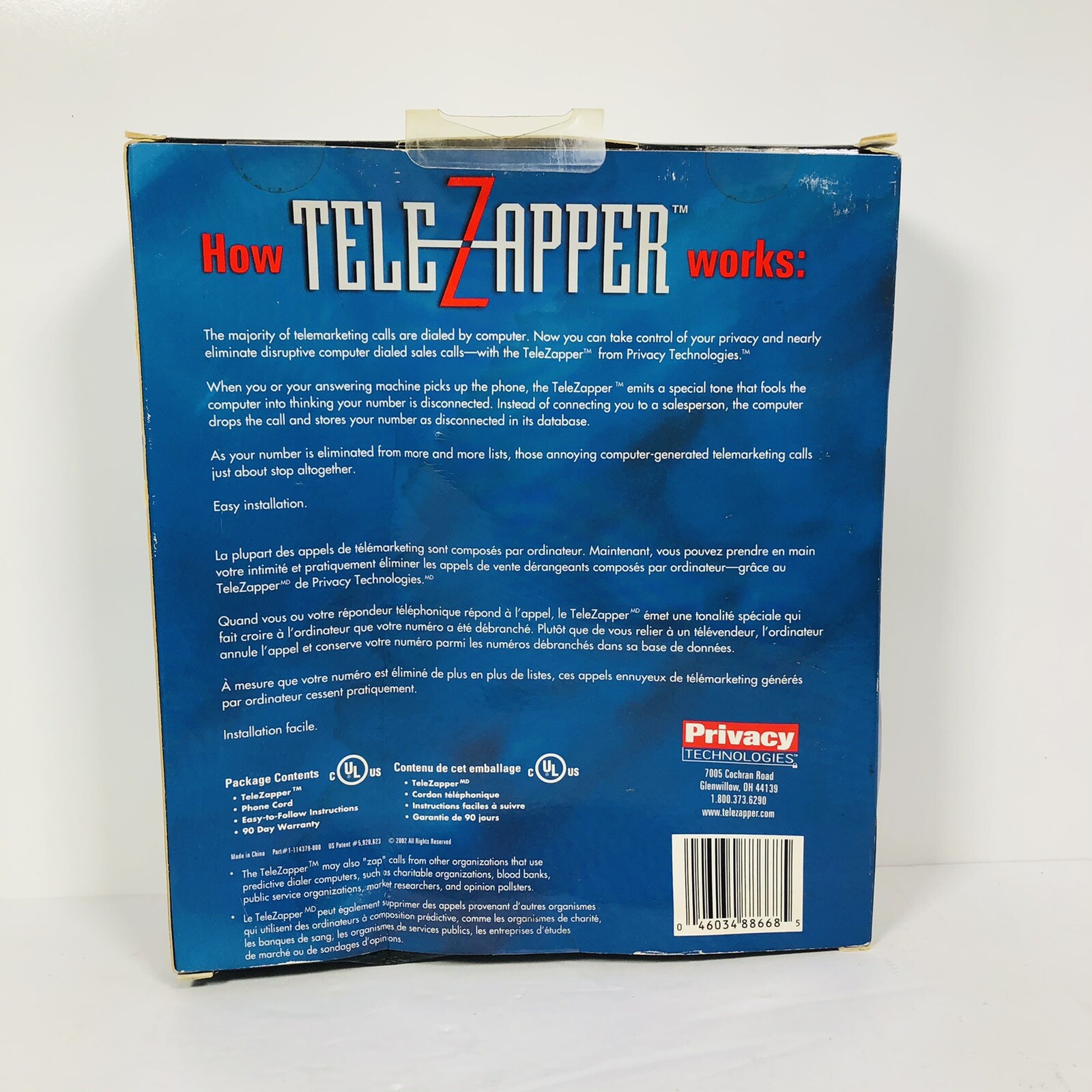 TeleZapper MTZ900 As Seen on TV Telemarketers Phone Call Blocker NEW ...