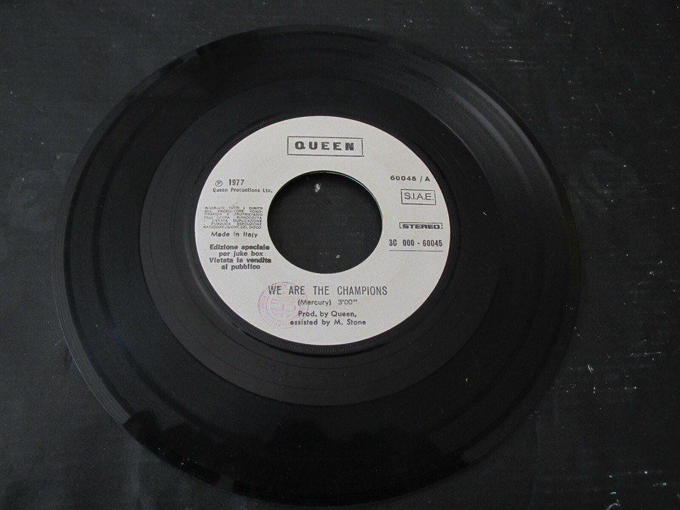 45 RPM Queen - We Will Rock You / We Are The Champions Jukebox Edition ...