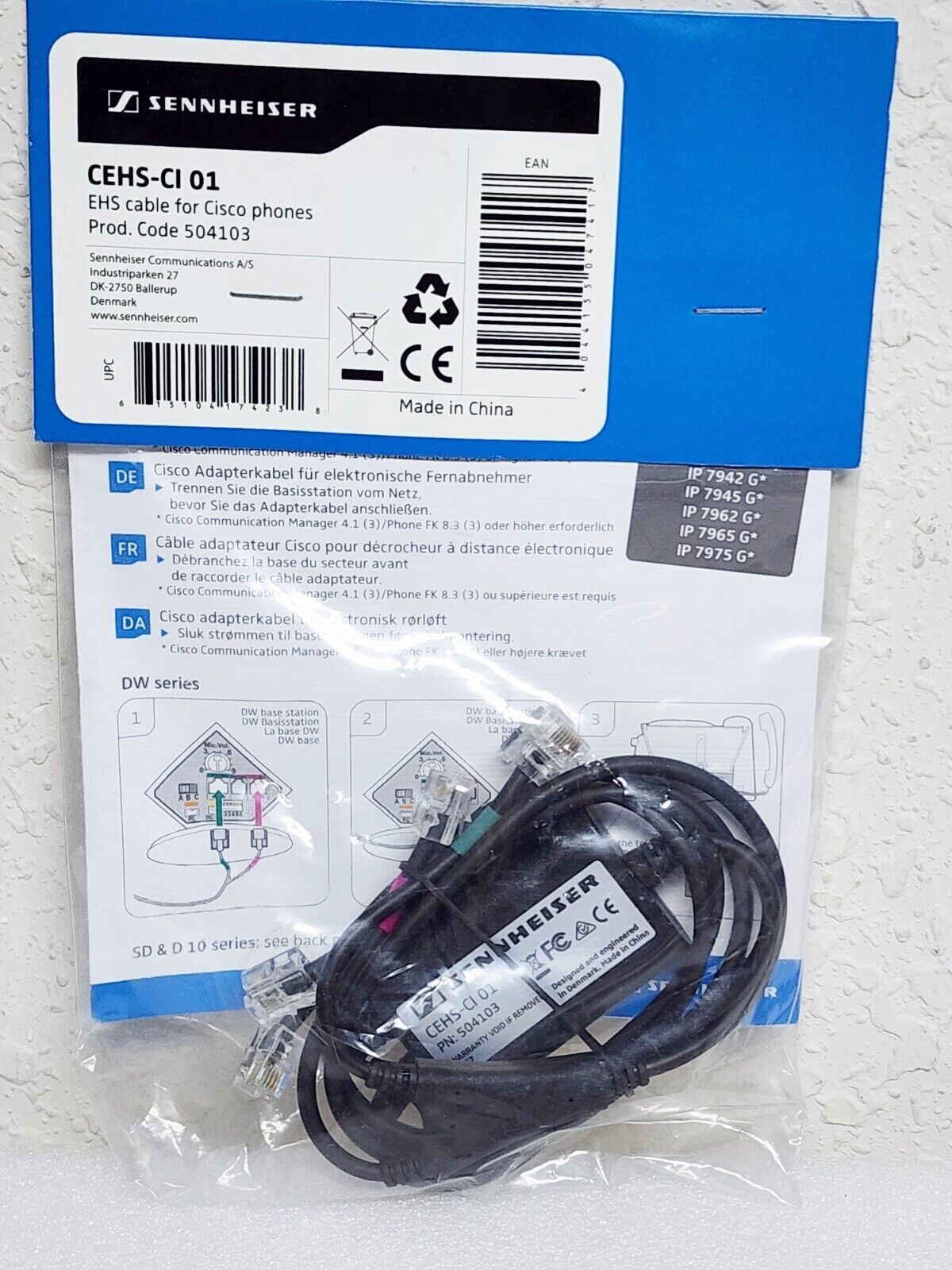 EPOS/SENNHEISER CEHS-CI 01 Electronic Hook Switch 504103 for Cisco IP ...