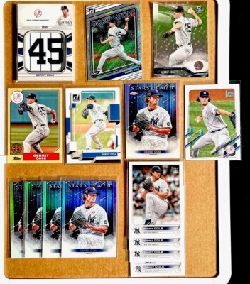 GERRIT COLE BASEBALL CARD LOT OF 15 - NEW YORK YANKEES - PARALLELS ...