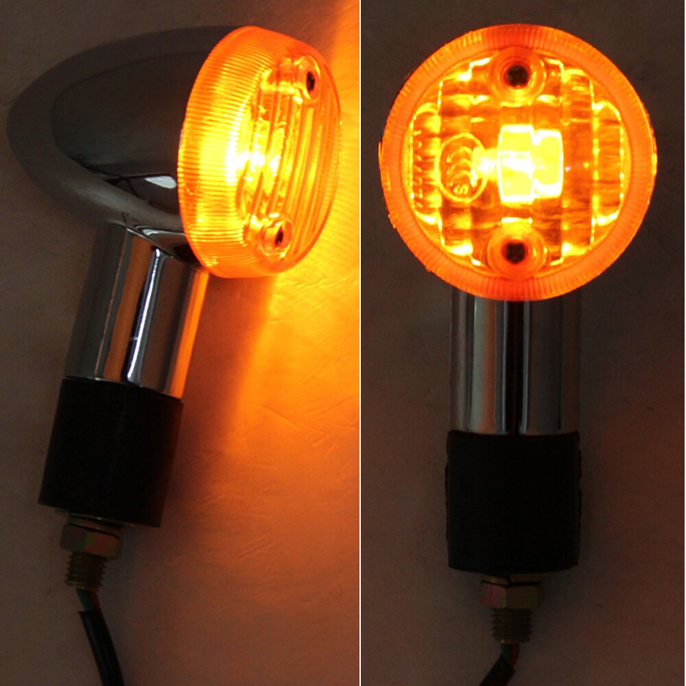 2PCS Motorcycle Turn Signal Bulb Light Indicator Blinker Handlebar ...