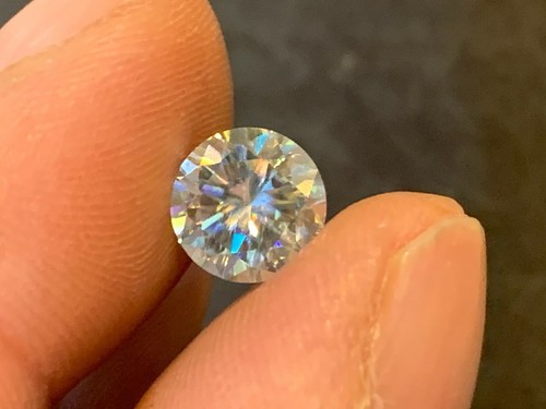 2.1ct WHITE-GRAY COLOR LOOSE MOISSANITE BEAUTIFUL FIREY #PBXX | eBay