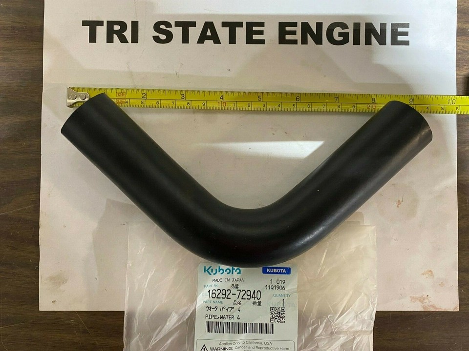 GENUINE OEM KUBOTA UPPER RADIATOR HOSE 16292-72940 D1105 V1505 WG1605 ...