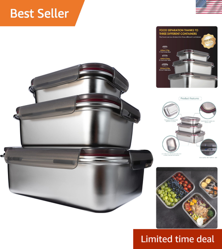 Versatile Stackable Stainless Steel Lunch Boxes - Airtight & Eco ...