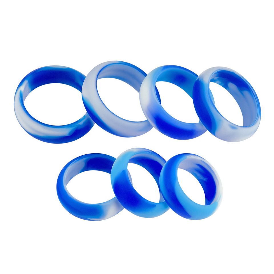 1Pc Camouflage Silicone Wedding Rings Rubber Promise Bands 8mm Width ...