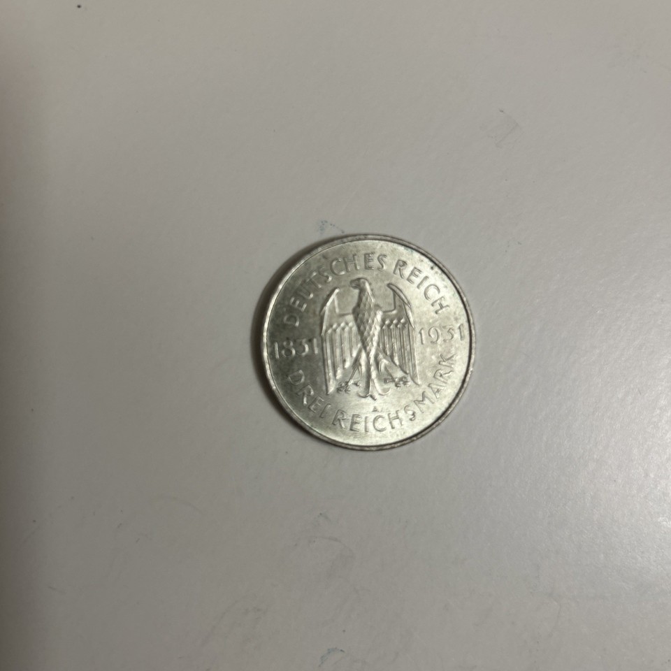 Weimarer Republik 3 Reichsmark 1931 Todestag des Freiherrn vom und zum ...