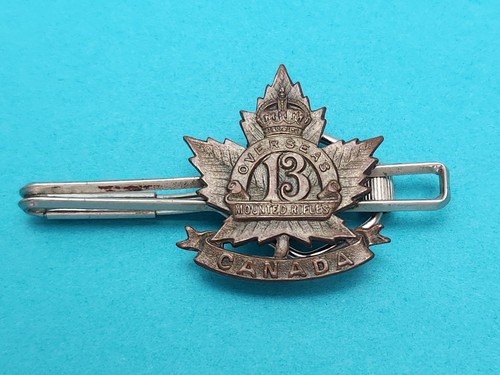 Original WW1 13th Mounted Rifles Canada Overseas Battles Tie Clip | eBay