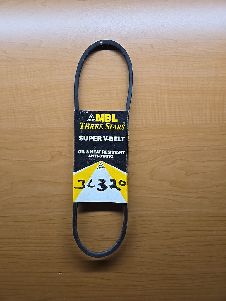 MBL 3L320 1320 Fractional Horsepower V-Belt, 3L Section, 3/8" Width, 7/ ...