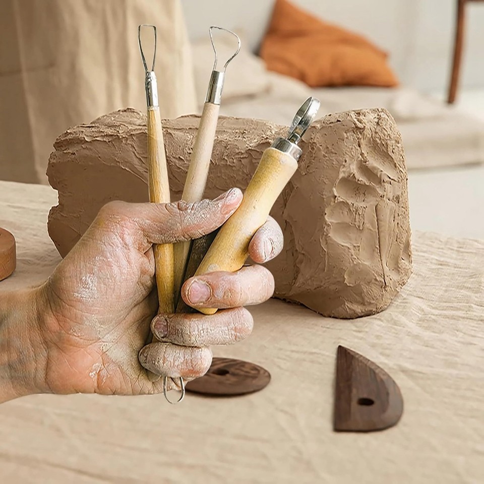 9PCS Clay Sculpting Tool Set - Easy to Use Trimming and Carving Tools ...