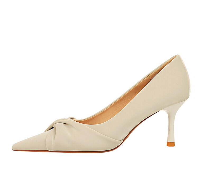 Women's 2022 Fashion Pointy Toe Bow Knot High Heel Low Cut Pump Party ...