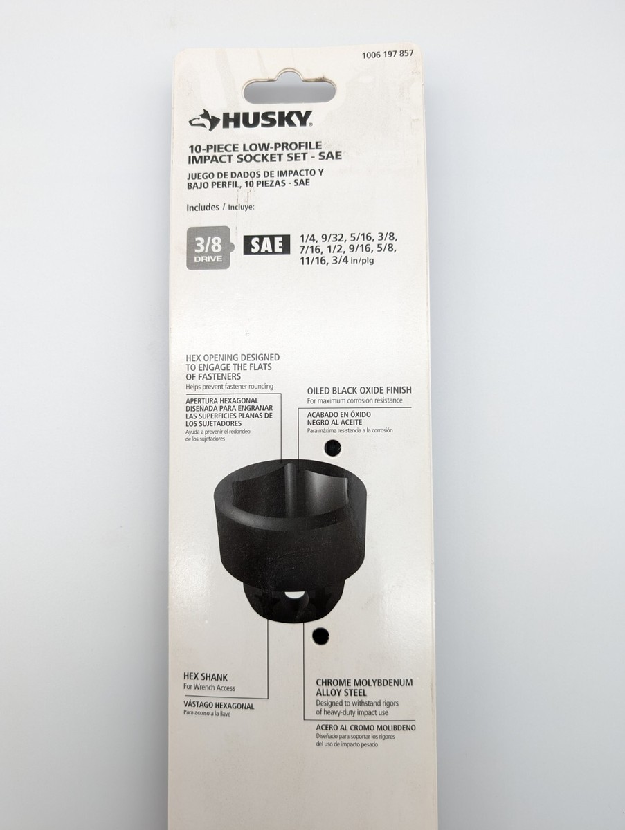 Husky Deluso Husky 3/8 In. Drive Low Profile SAE 6 Point Impact Socket