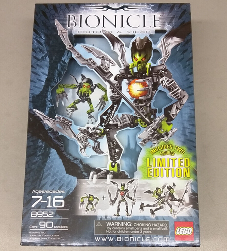 LEGO Bionicle 8952 Mutran & Vican NEW! RARE! Makuta Figure Tridax Pod ...