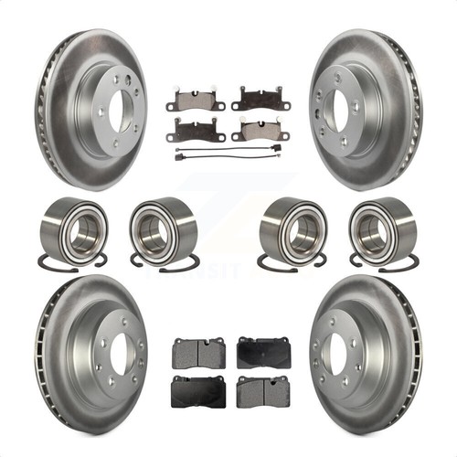 For Volkswagen Touareg Front Rear Bearings Coated Disc Brake Rotors And ...