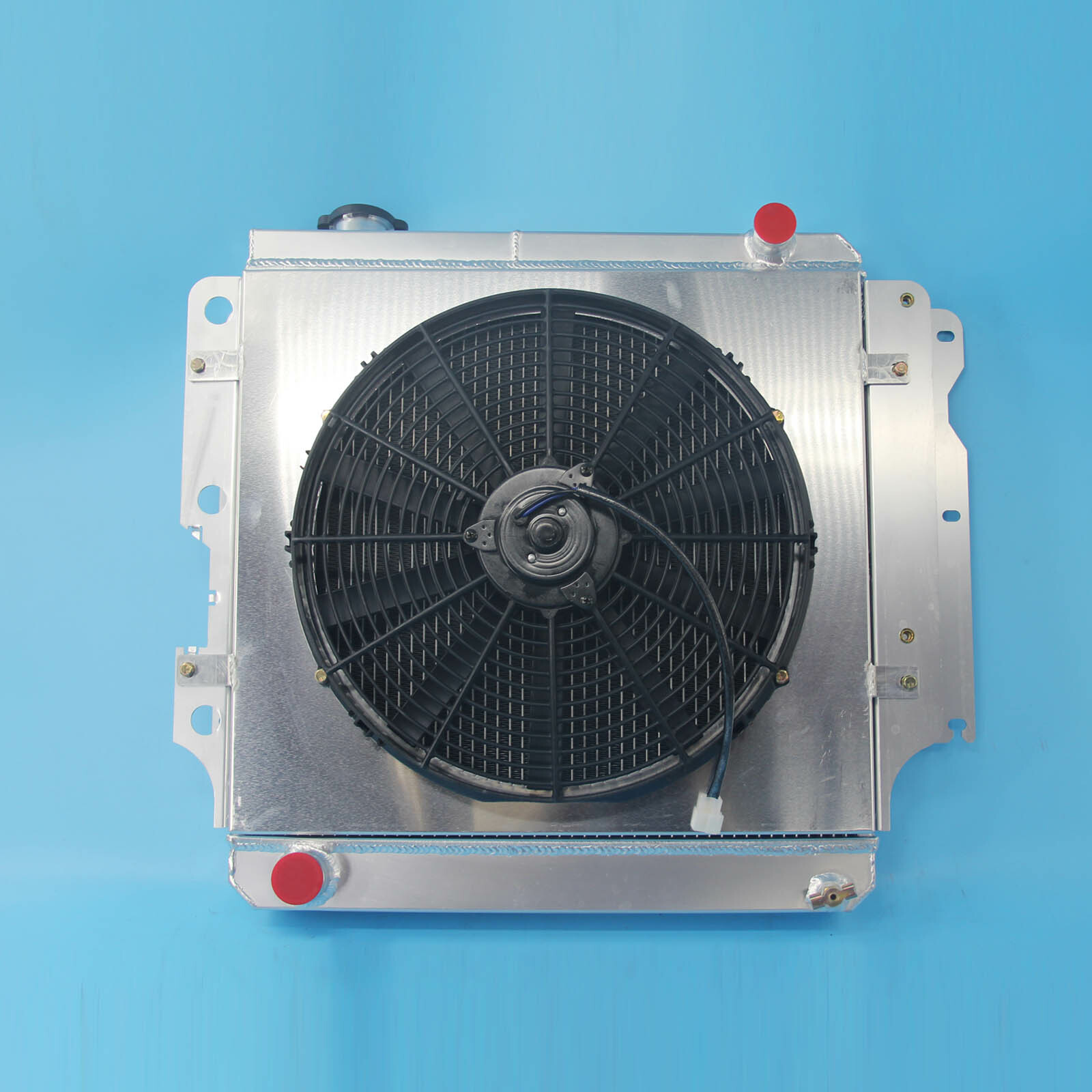 4 Row Aluminum Radiator+Fan shroud For Jeep Wrangler YJ TJ LJ RHD MT ...