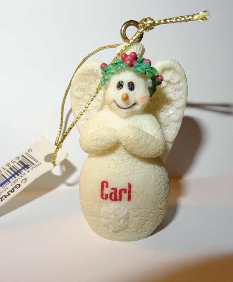 Snowman Angel Christmas Ornament Snowangel Sparkle Ganz Pre-Printed ...