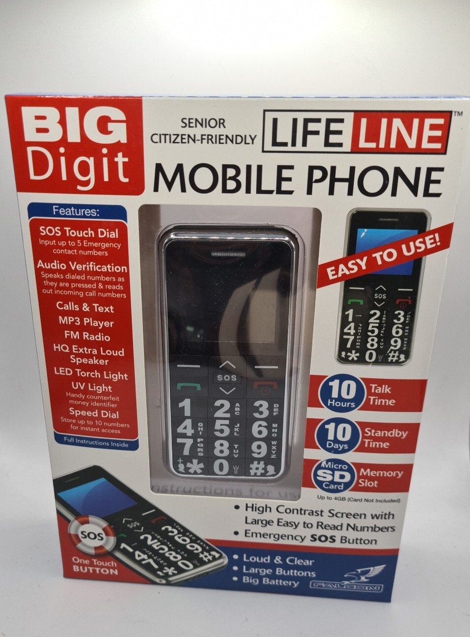 New Boxed Big Digit Mobile Phone Easy To Use Emergency SOS Button ...