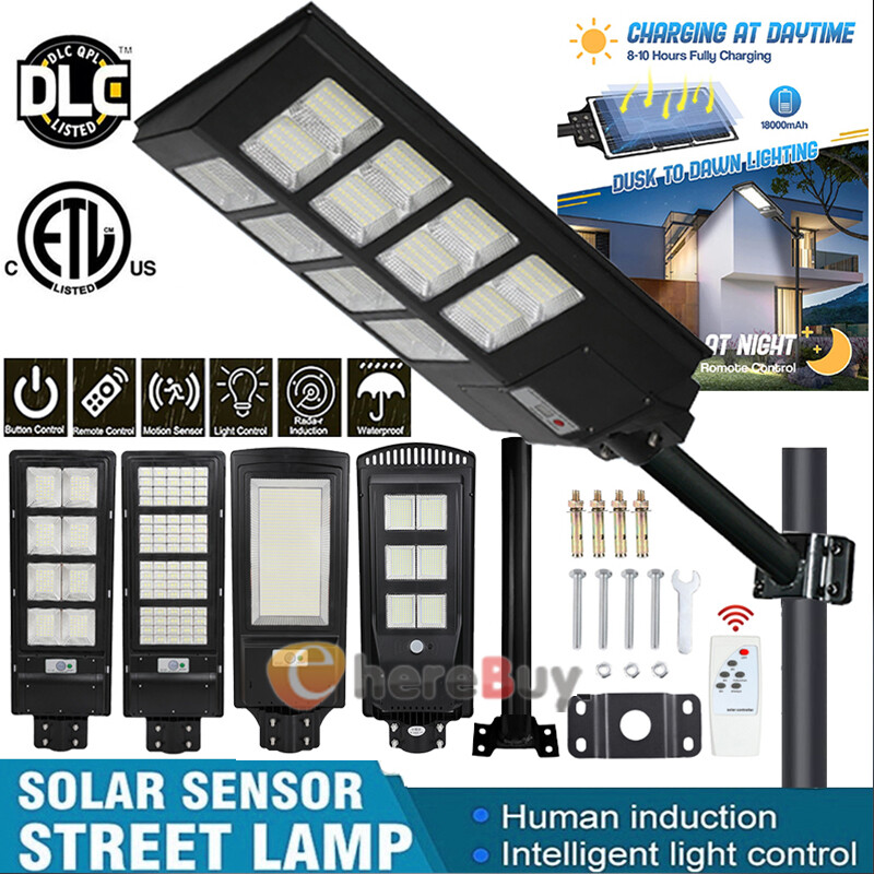 Solar Wall Lights Pathway Motion Sensor 1600W LED Bulb Outdoor Lamps ...