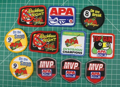 APA Pool Patches Lot - Billiards Patches Embroidered League Patches You ...