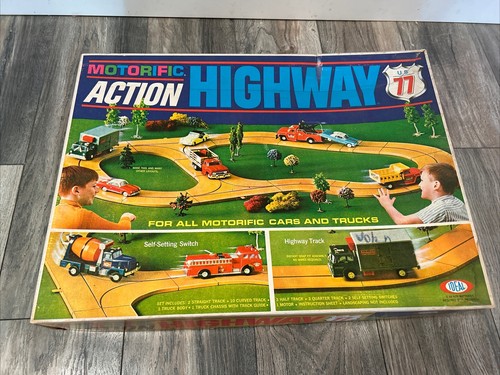 Vintage IDEAL 1968 Motorific Action Highway U.S. 87 Slot Car Set | eBay