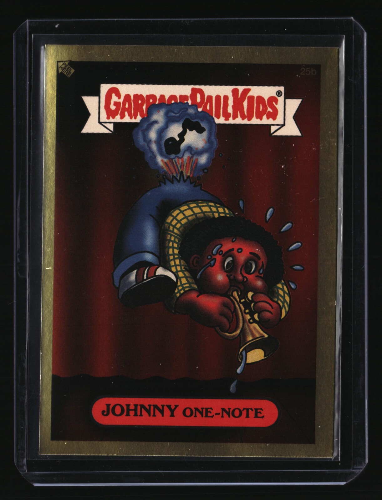 Garbage Pail Kids JOHNNY ONE-NOTE 25b (GPK All New Series 1 ANS1) Gold ...