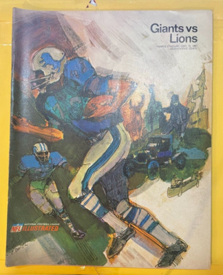 Dec 10, 1967 New York Giants Vs Detroit Lions Game Program 30-7 Lions ...