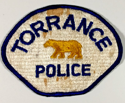 Vintage Torrance California Police Dept Jacket Patch Golden Bear First ...