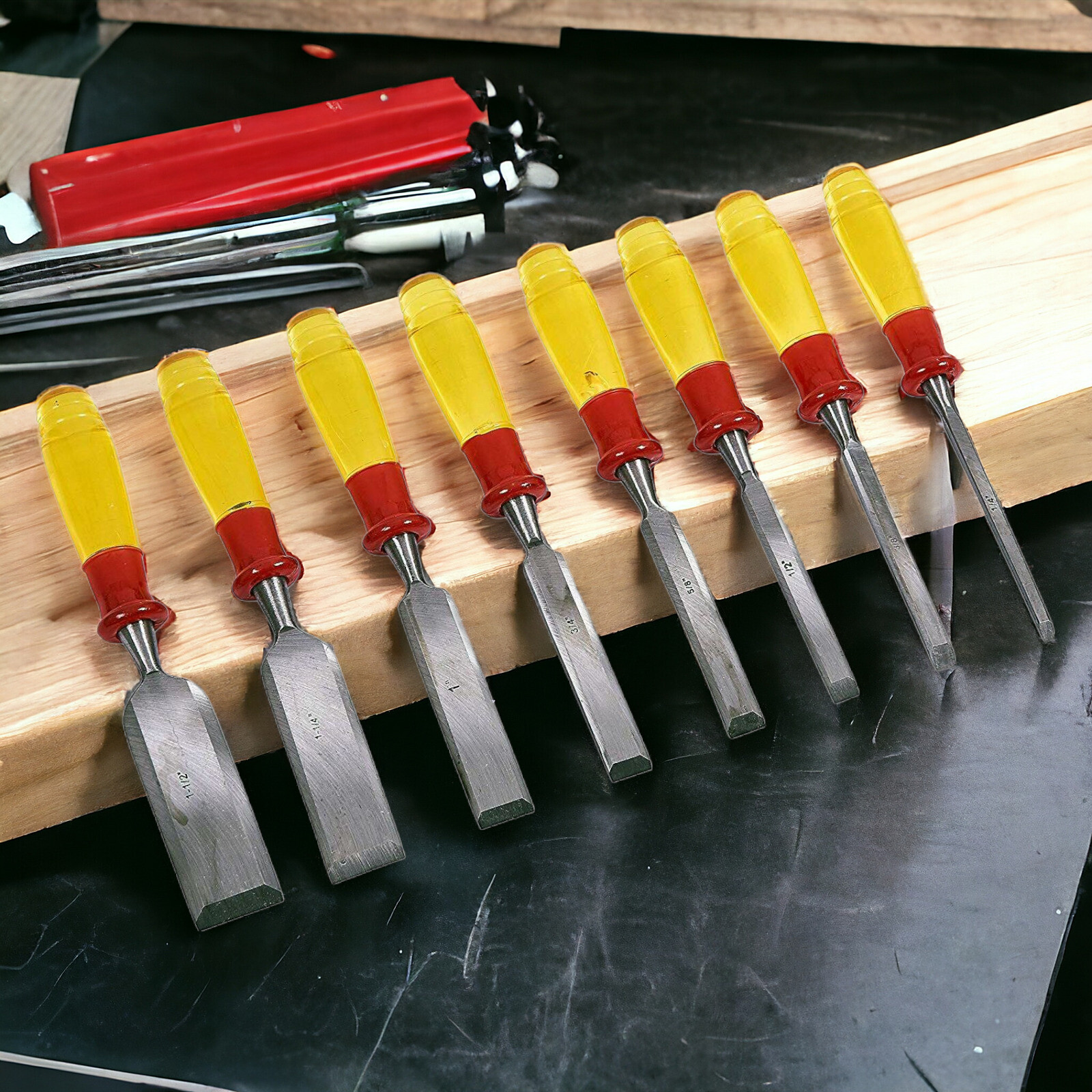 8pc Wood Chisels Set Split Proof Handles Woodworking Carving Tools ...