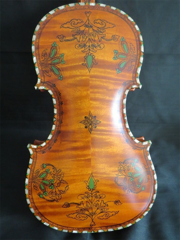 Pro Hardanger fiddle 4×5 string Violin 4/4 size, Carved Animal Head ...