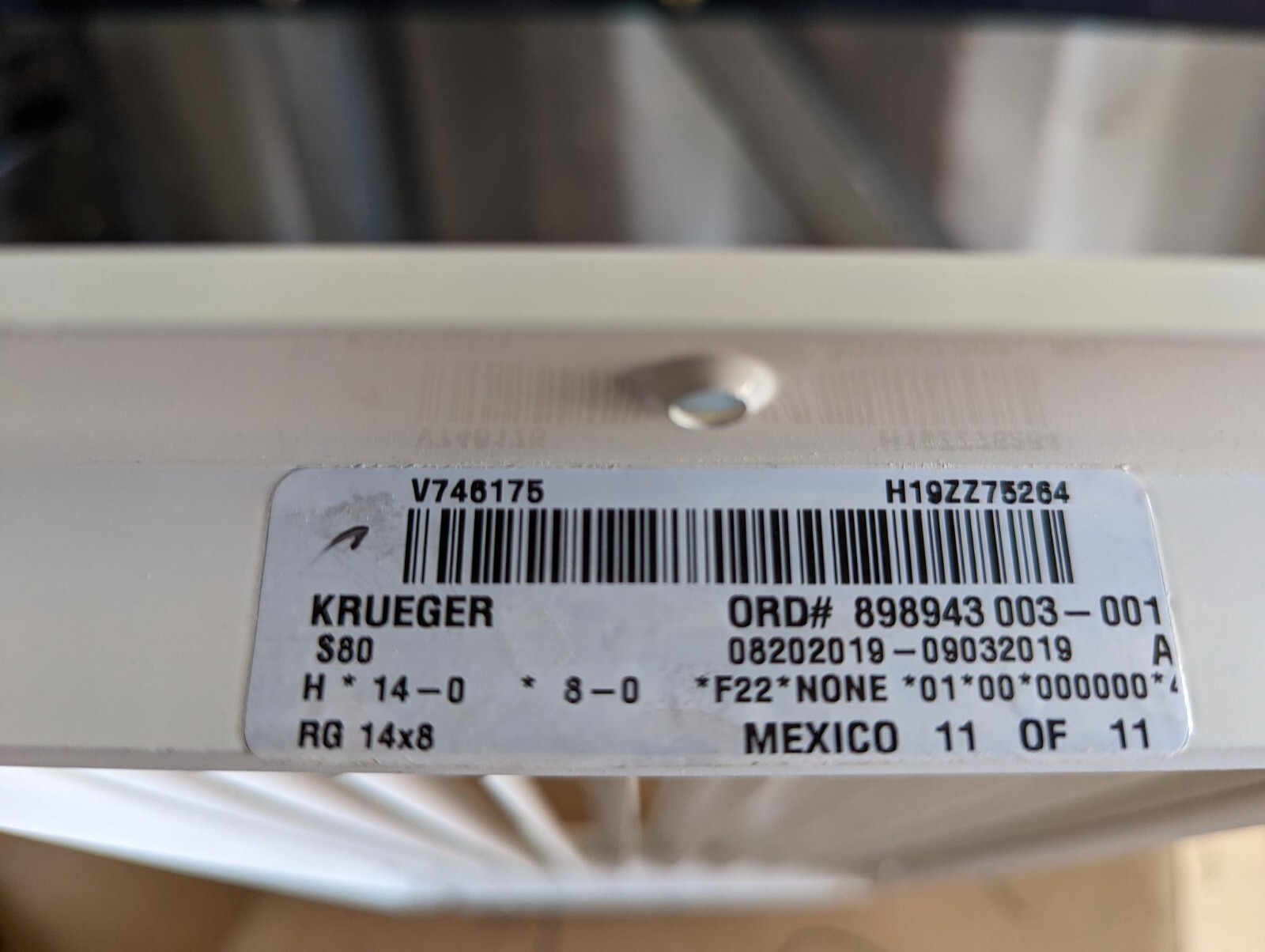 Krueger S80 14X8 vent baffle diffuser grill HVAC | eBay