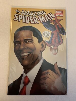 Amazing Spider-Man -Barack Obama 2nd Print Variant #583 News Stand ...