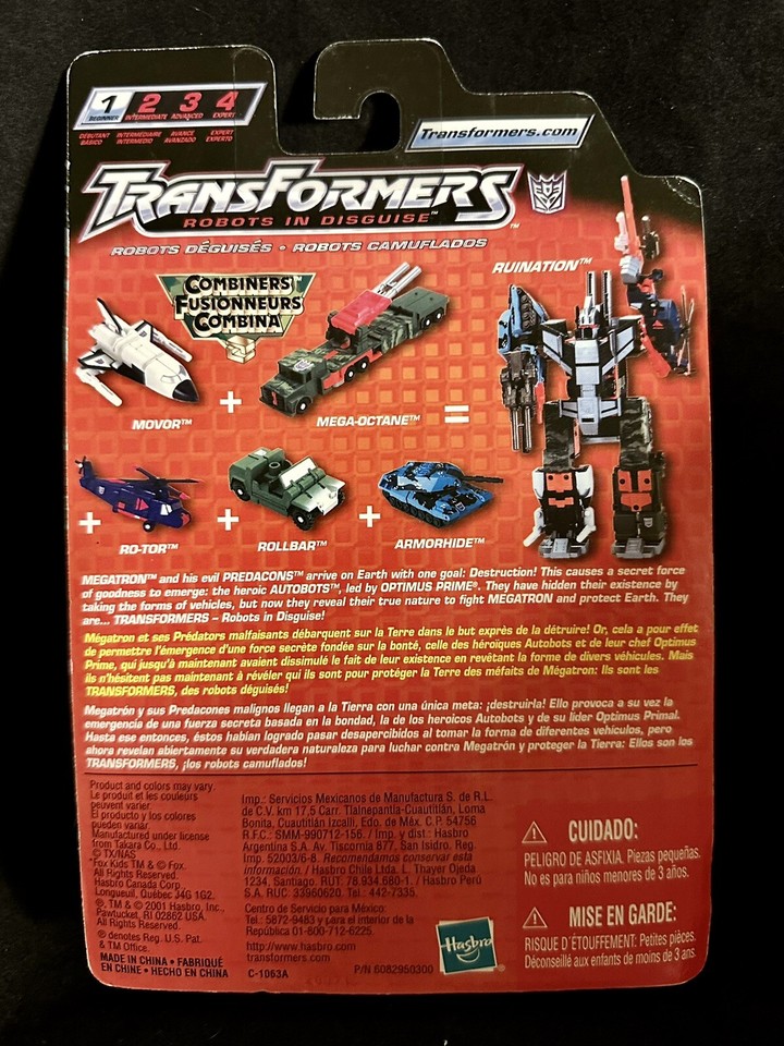 Transformers RID 2001 Robots In Disguise Ruination Combiners ROLLBAR ...