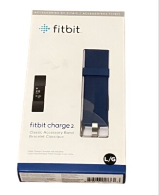 FITBIT Charge 2 Classic Accessory Band Blue Large L/G Genuine Brand New ...