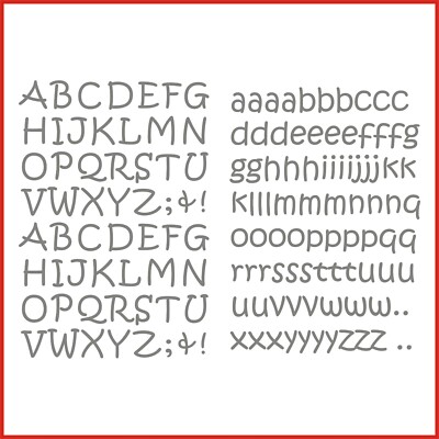 Sticky Back Vinyl Letters Kristen Alphabet 15/20/25/30/40 mm signs ...