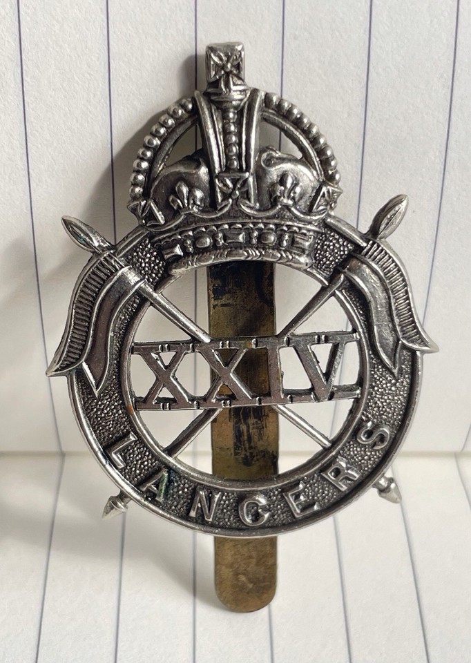 24th Lancers WW2 Original Cap Badge With Slider Marker | eBay UK